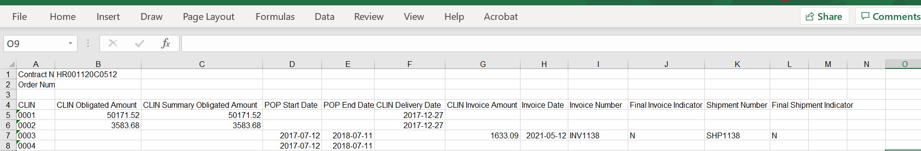 EDA Training - Contract Invoice History | PIEE