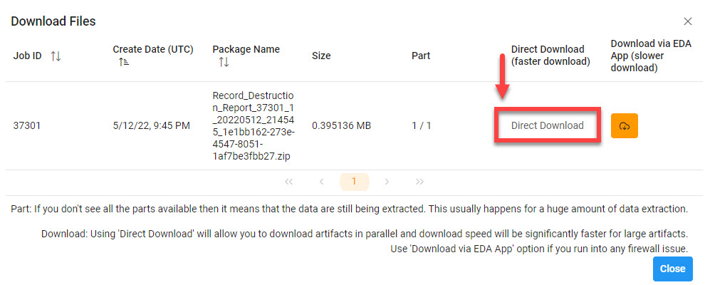 EDA Training - Records Destruction Report | PIEE