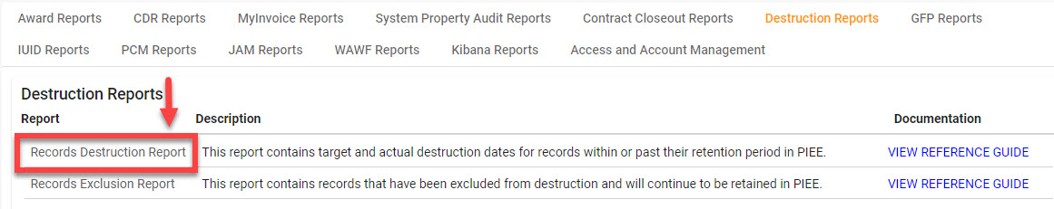 EDA Training - Records Destruction Report | PIEE