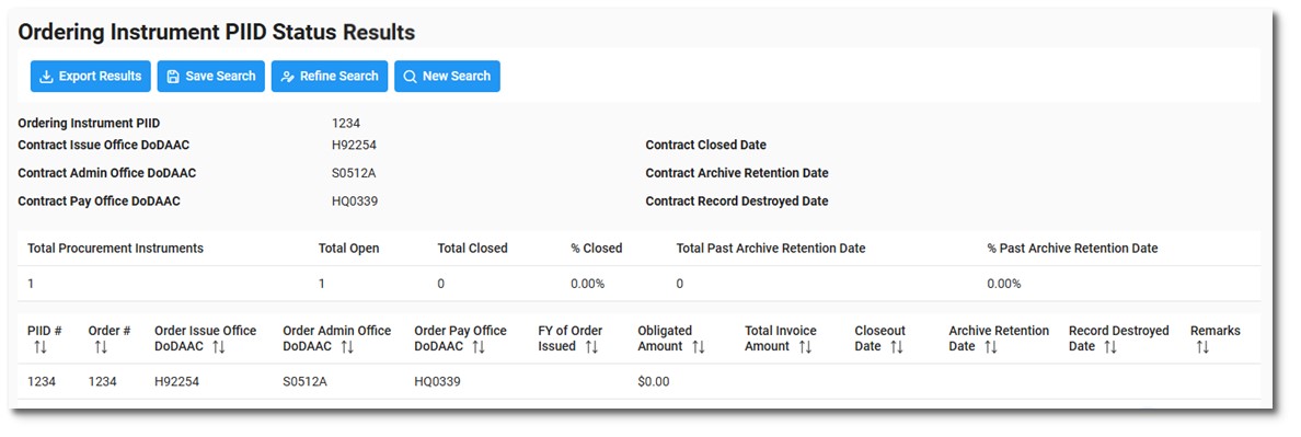 EDA Training - Ordering Instrument PIID Status | PIEE