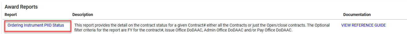 EDA Training - Ordering Instrument PIID Status | PIEE