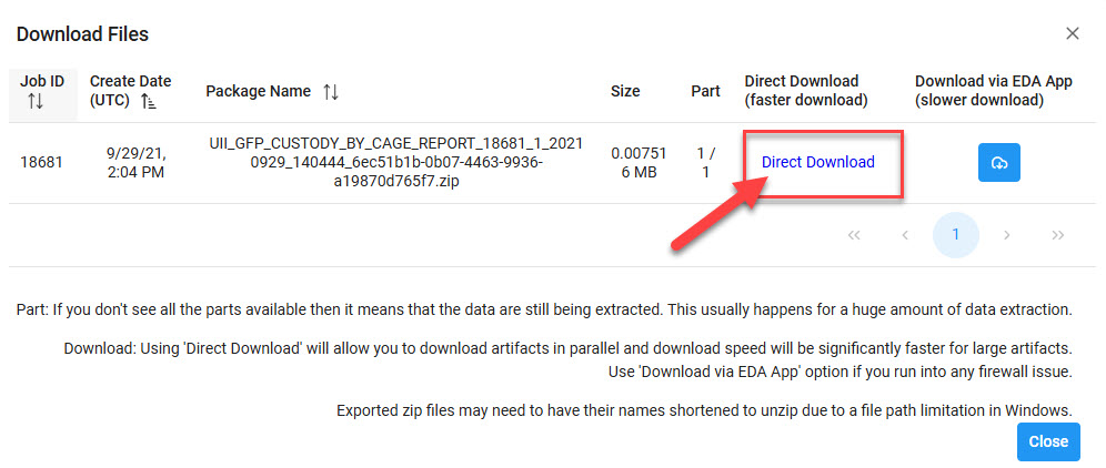 EDA Training - UII GFP Custody Detail Report | PIEE