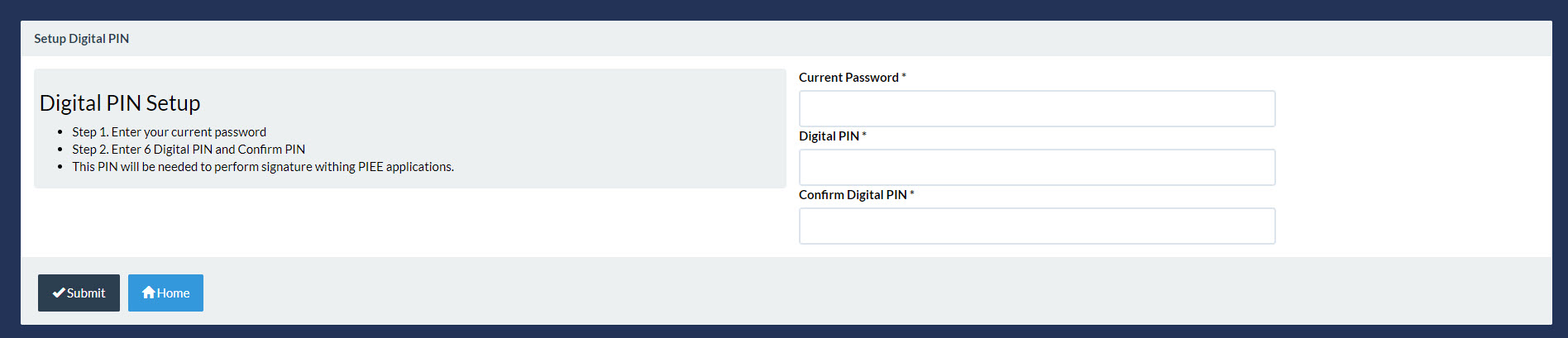 PIEE Training - User Profile Support | PIEE