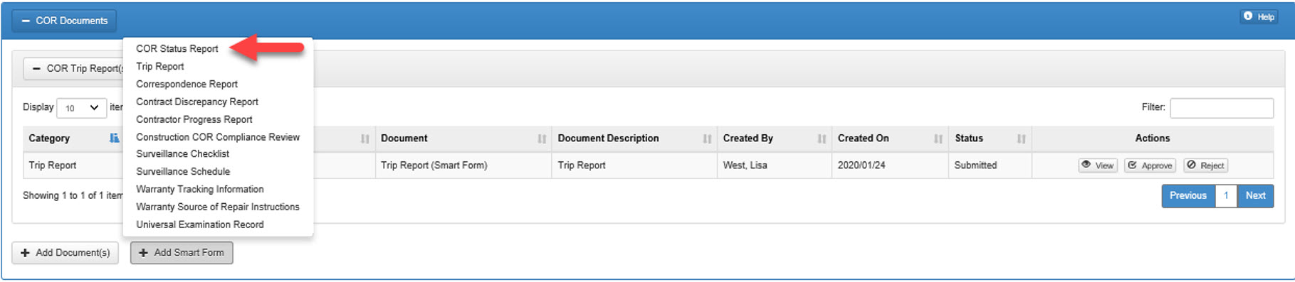 SPM Training - COR Status Report | PIEE
