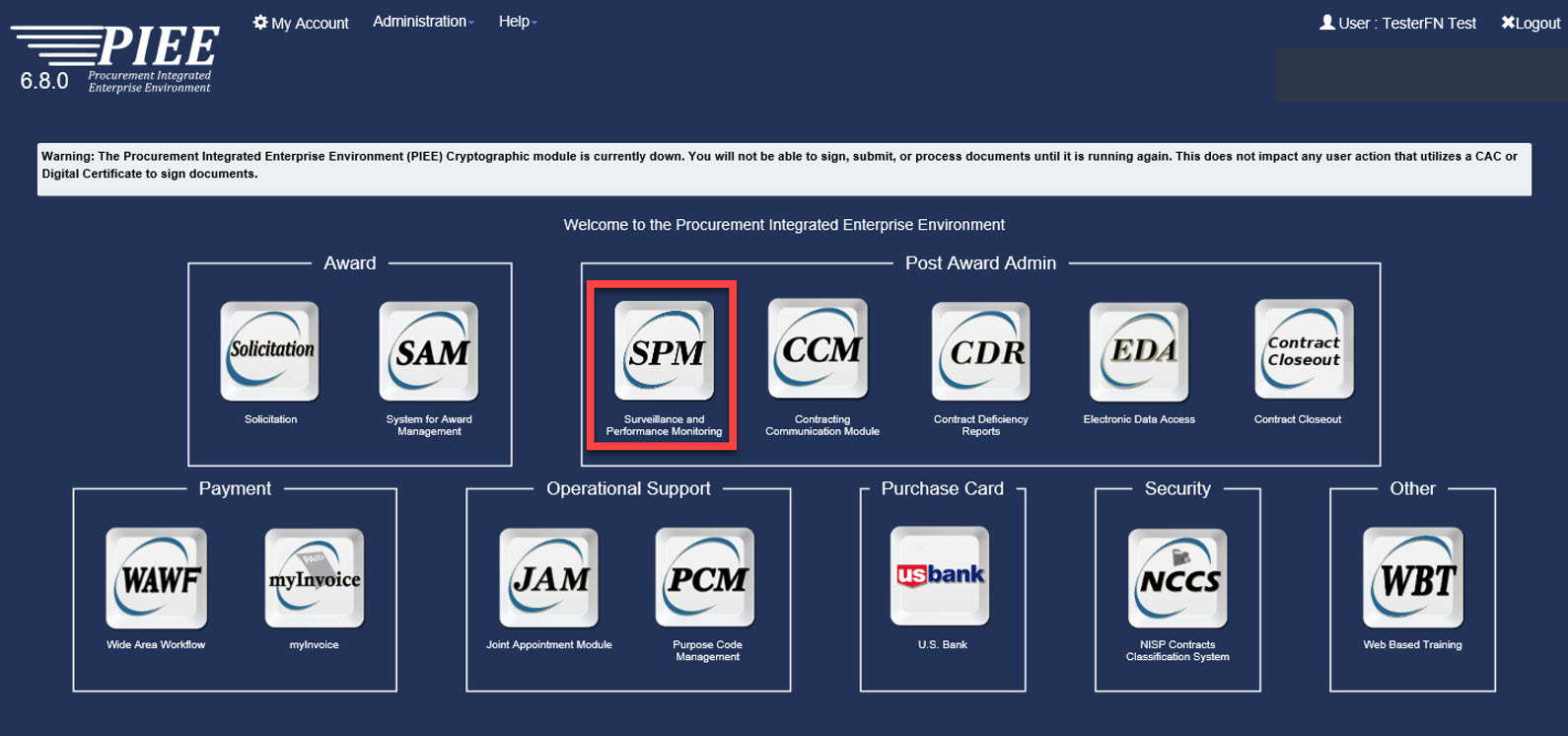 SPM Training - COR Document Status | PIEE